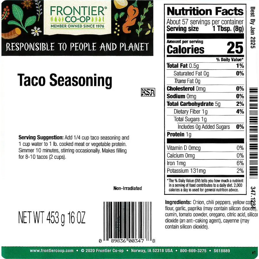 Taco Seasoning 1 lb. – Aroma&Taste