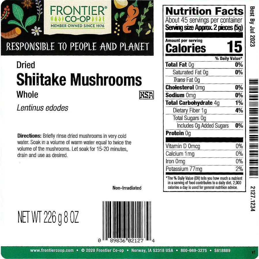 Shiitake Mushrooms, Whole 1/2 lb. – Aroma&Taste