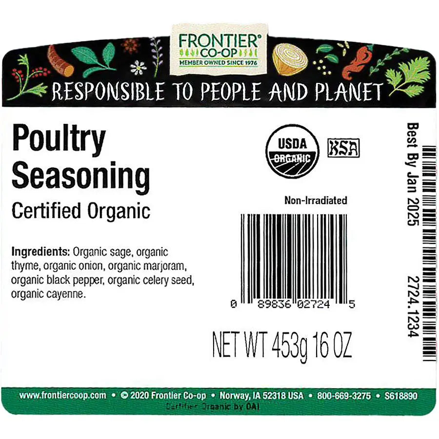 Poultry Seasoning, Organic 1 lb – Aroma&Taste