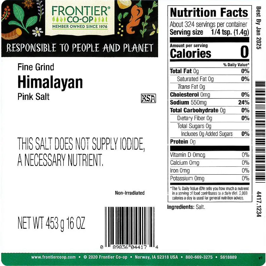 Himalayan Pink Salt, Fine Grind 1 lb. – Aroma&Taste